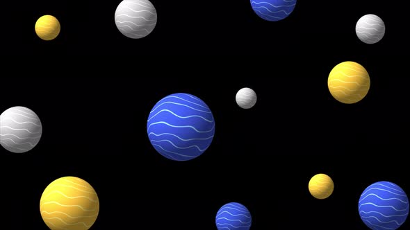 Colorful Floating Spheres On Alpha, Motion Graphics | VideoHive