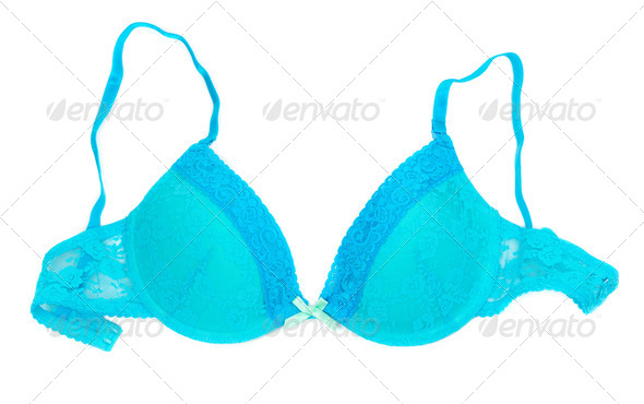 Blue bra isolated on white Stock Photo by RuslanOmega | PhotoDune