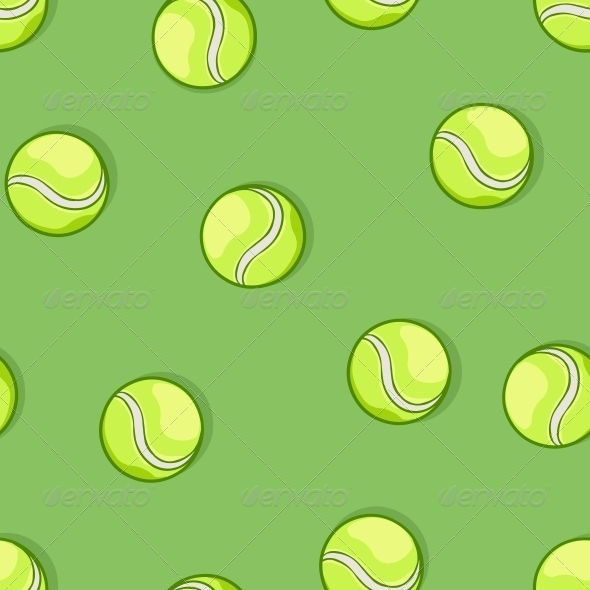 Seamless Pattern of Tennis Balls by nikiteev | GraphicRiver