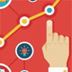 Graphic Hand and Icons in Flat Design Style, Vectors | GraphicRiver