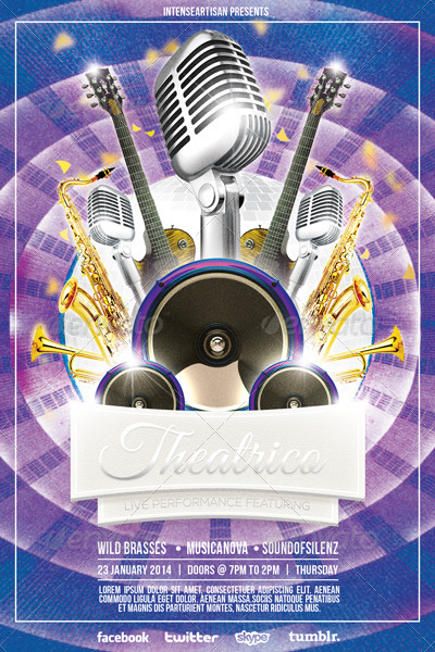 Musical Flyer Vol.1, Print Templates | GraphicRiver