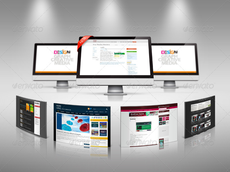 6 Styles Web Screen Mock-up, Graphics | GraphicRiver