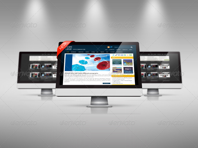 6 Styles Web Screen Mock-up, Graphics | GraphicRiver