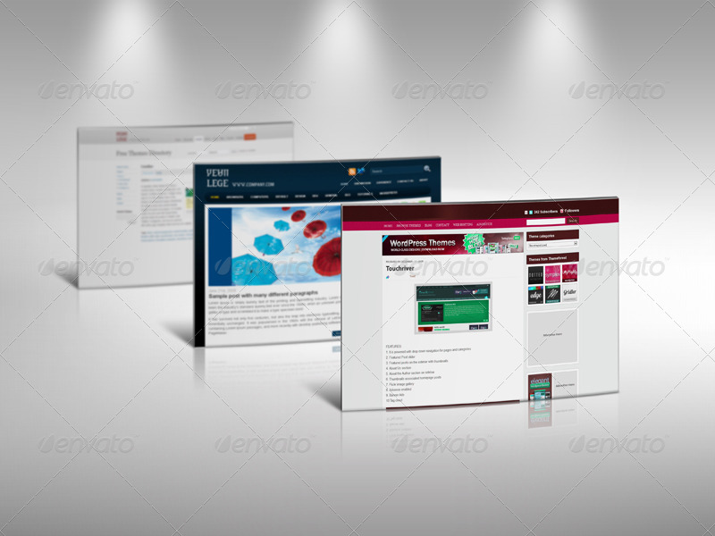6 Styles Web Screen Mock-up, Graphics | GraphicRiver