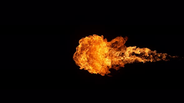 Fire Flame Shooting with High Speed Camera at 1000Fps, Stock Footage