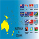 Australia & Oceania Continent & Country Flags, Vectors | GraphicRiver