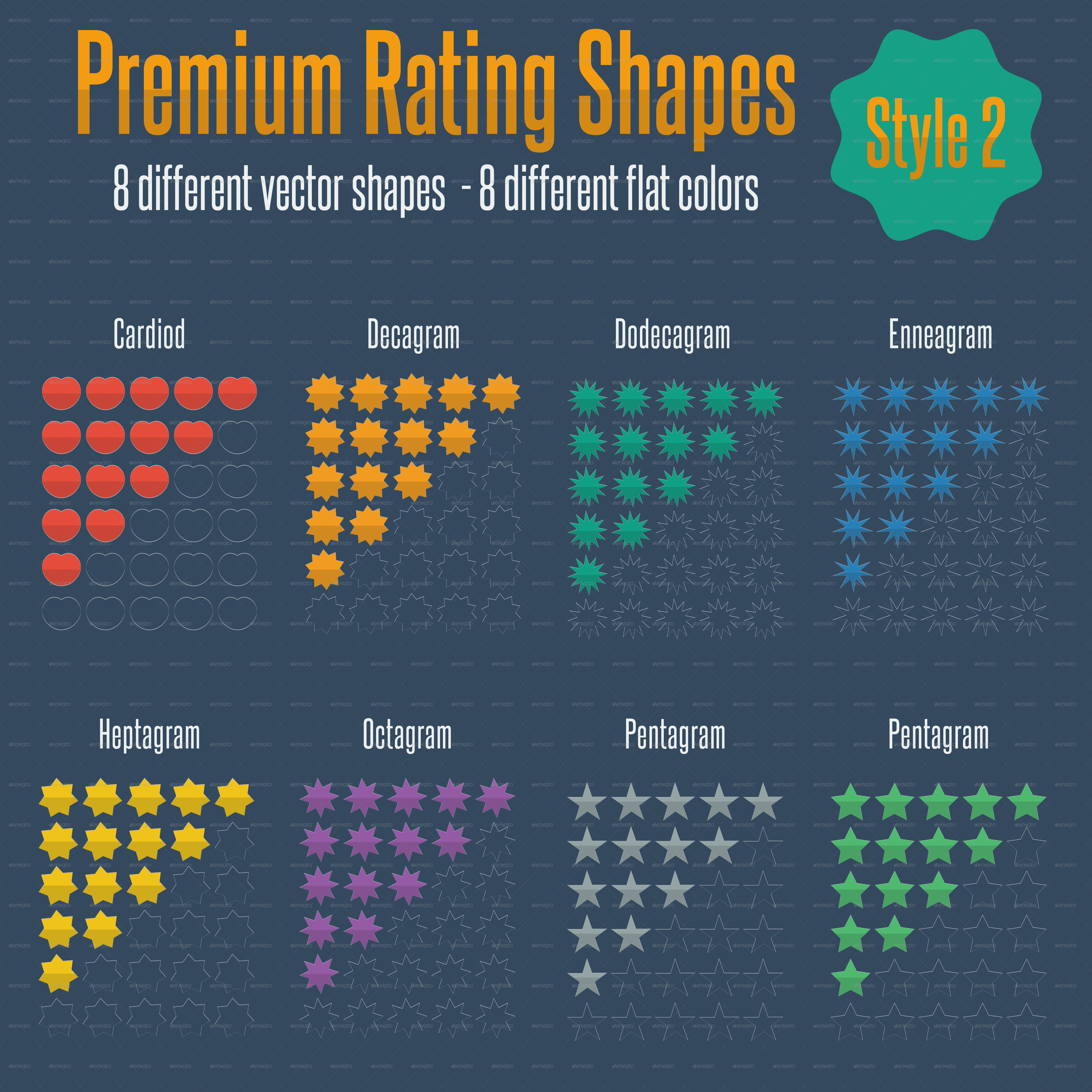 Premium Rating Shapes, Vectors | GraphicRiver