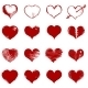 Vector Set of Red Sketch Hearts, Vectors | GraphicRiver