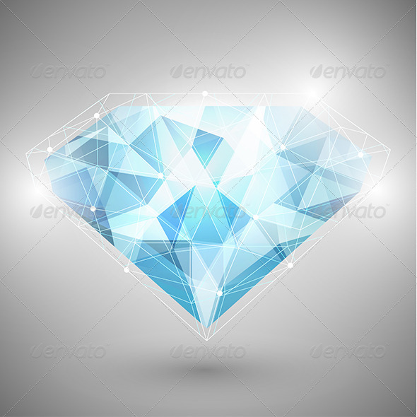 Abstract Diamond with Outlines by leysen | GraphicRiver