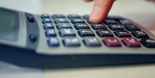 Typing on a Calculator, Stock Footage | VideoHive
