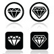 Diamond, Luxury Vector Icons Set, Vectors | GraphicRiver