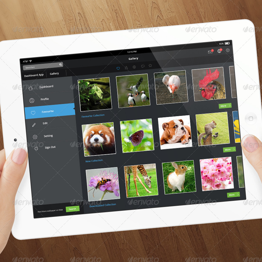 Flat Tablet and Pad App Dashboard by oksrider | GraphicRiver