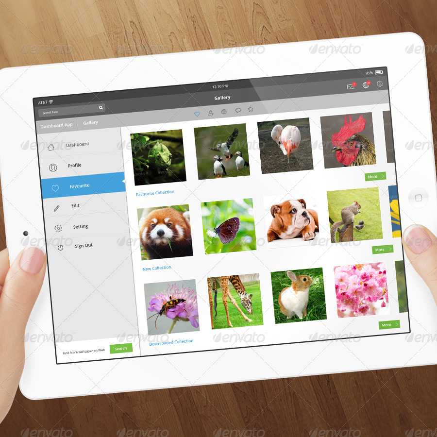 Flat Tablet and Pad App Dashboard, Web Elements | GraphicRiver