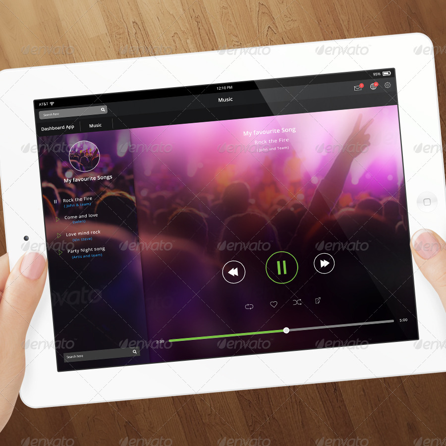 Flat Tablet and Pad App Dashboard, Web Elements | GraphicRiver