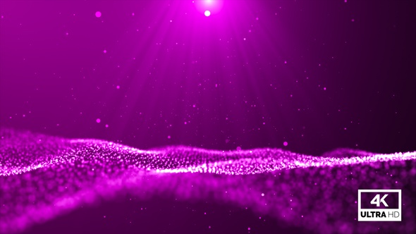 Pink Particles Wave Flow Looped V5, Motion Graphics | VideoHive