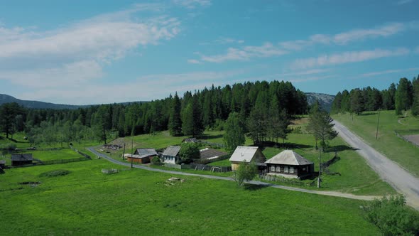 Aerial View of Mountain Village in Russia, Ural, Stock Footage | VideoHive