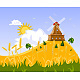 Wheat Field and Mill, Vectors | GraphicRiver