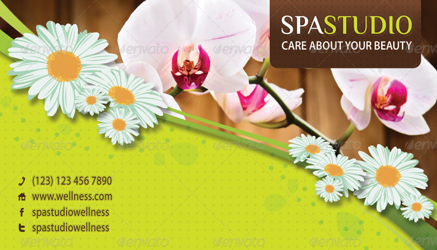 Spa Studio Business Card 03, Print Templates | GraphicRiver