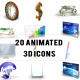 20 Animated 3d Icons Pack, Motion Graphics | VideoHive