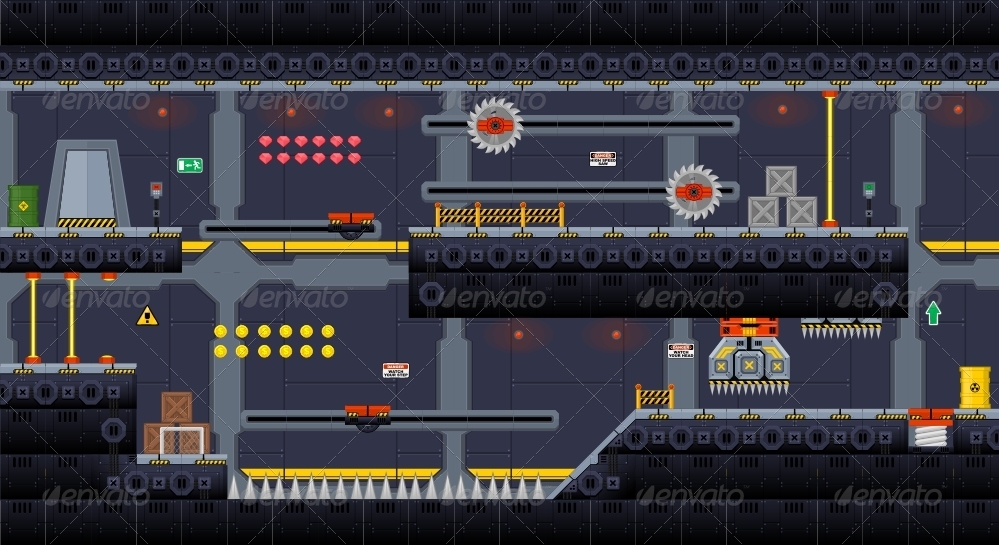 Platformer Game Tile Set 12, Game Assets | GraphicRiver