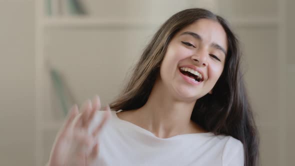 Smiling Arabic Hispanic Blogger Pretty Girl Female Influencer Student ...