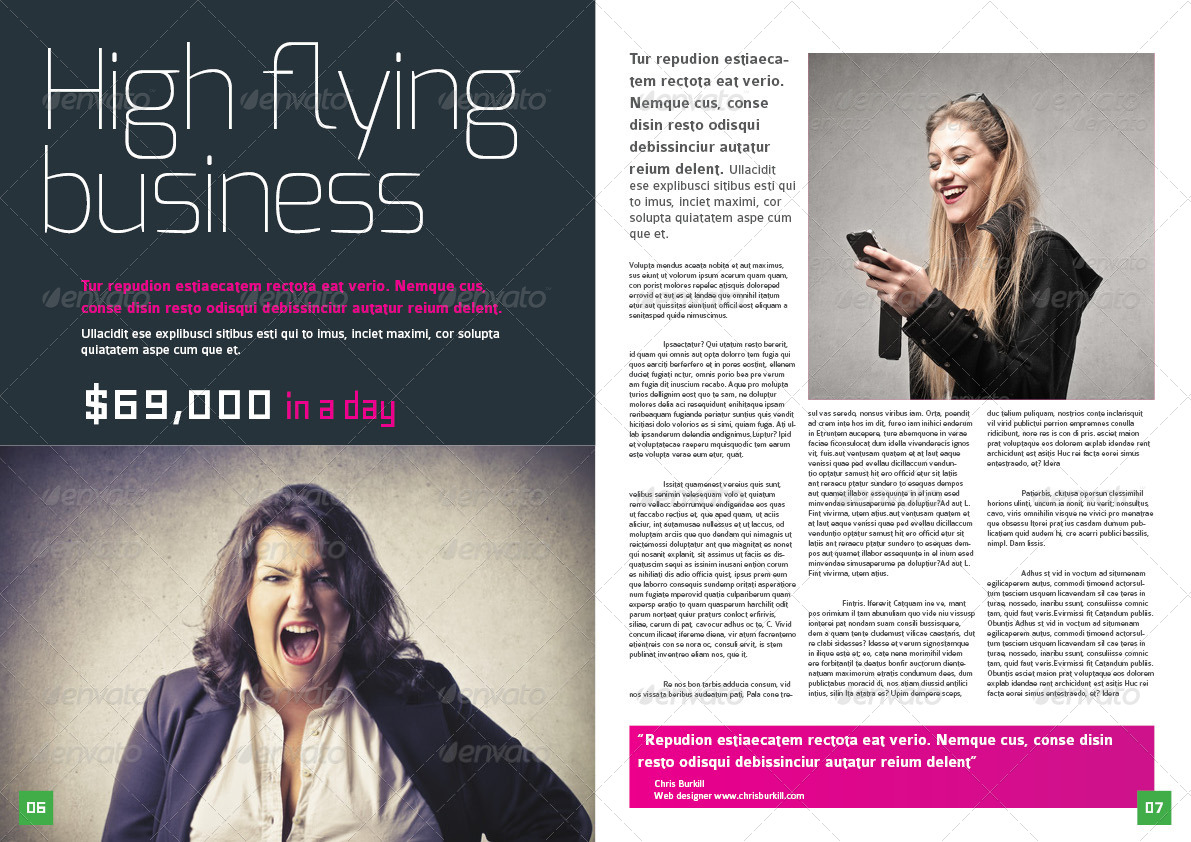 Escape Magazine Template, Print Templates | GraphicRiver