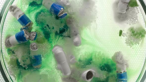 Many Different Capsule Tablets Dissolve in Water, Stock Footage | VideoHive