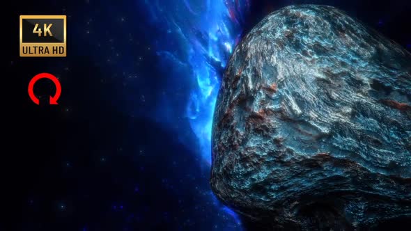 4K - Asteroid Passing, Motion Graphics | VideoHive