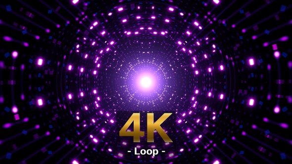 Abstract Time Travel Neon Portal Loop 4K by shnfilm | VideoHive