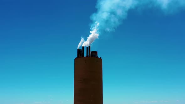 Toxic gas smoke from paper industrial factory. Air pollution., Stock ...