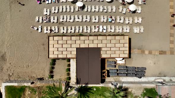 Beach Bar aerial view 4k, Stock Footage | VideoHive