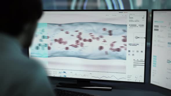 The doctor detects First Blood Type after the system analysis of the ...