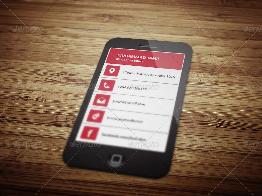Smart Phone Business Card Template, Print Templates | GraphicRiver