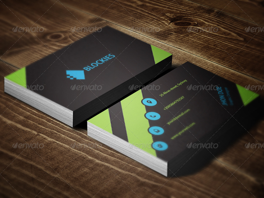 3 Colors Corporate Business Card, Print Templates | GraphicRiver