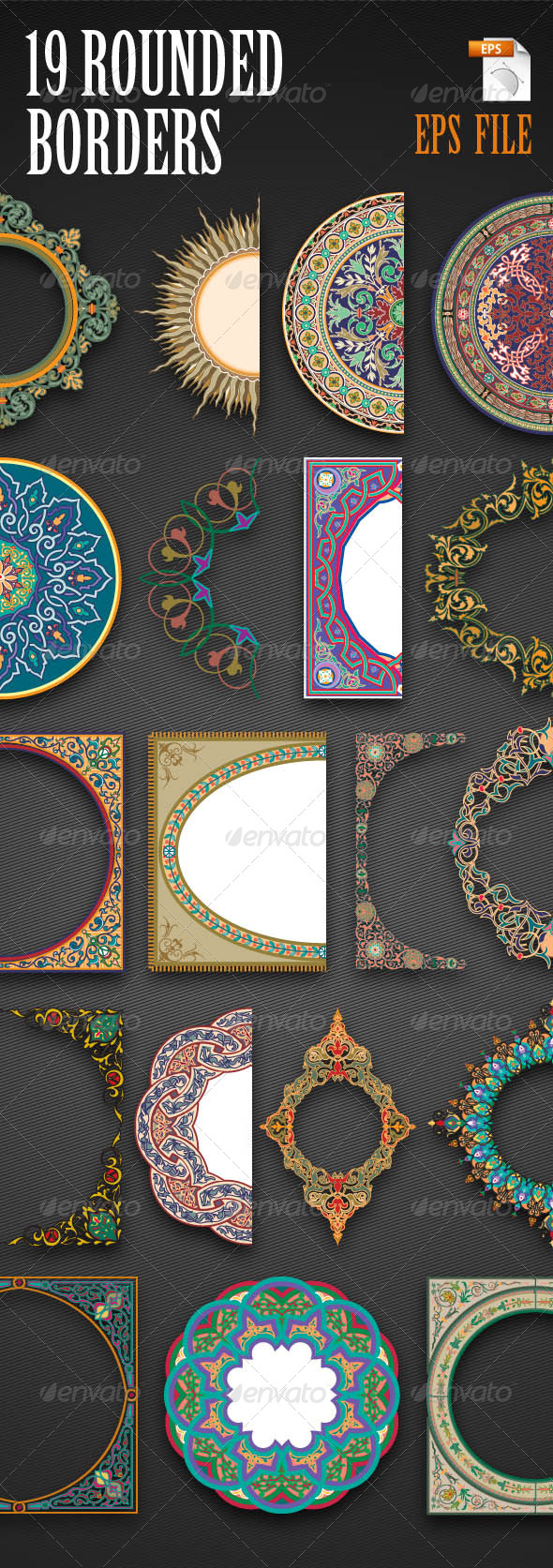 19 Rounded Borders by ZONKASH | GraphicRiver