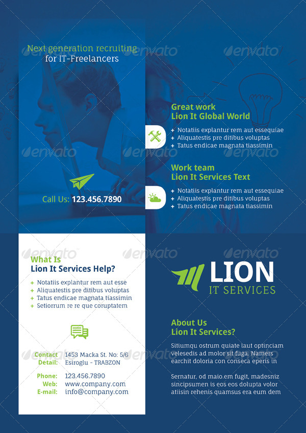 IT Services Flyer Template, Print Templates | GraphicRiver