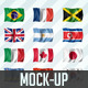 210 Flags MockUp in High Resolution, Graphics | GraphicRiver