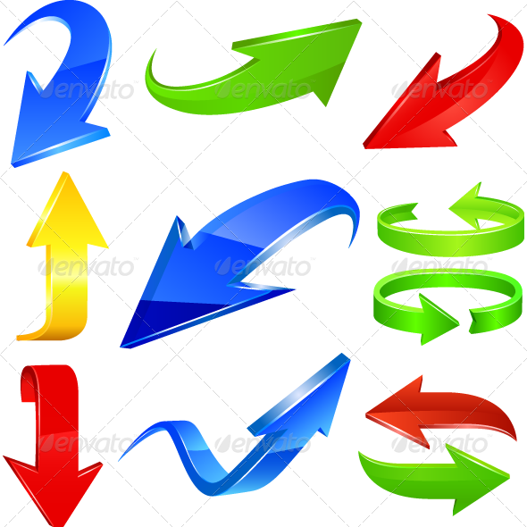 Arrow Set, Vectors | GraphicRiver