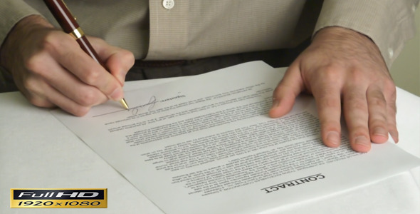 Contract Signature | Full HD, Stock Footage | VideoHive