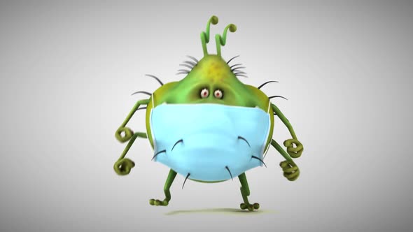 Fun virus with a mask, Motion Graphics | VideoHive
