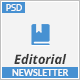 Editorial - Minimal PSD Email Newsletter Template, Web Elements ...