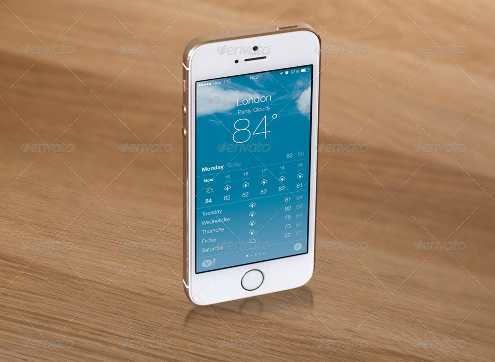 New Phone Black and White 5S Mock-Up, Graphics | GraphicRiver