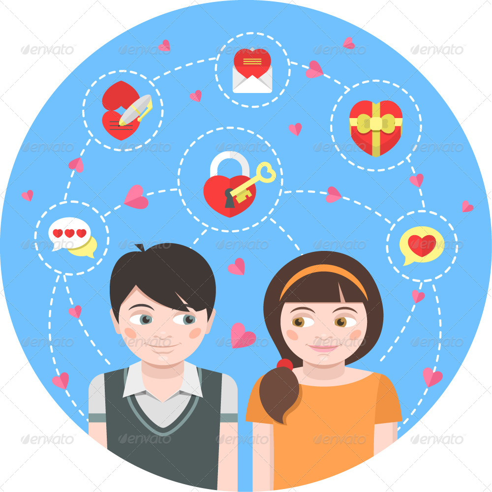 Dating Conceptual Illustrations, Vectors | GraphicRiver