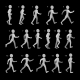 Phases of Step Movements Walking Sequence, Vectors | GraphicRiver
