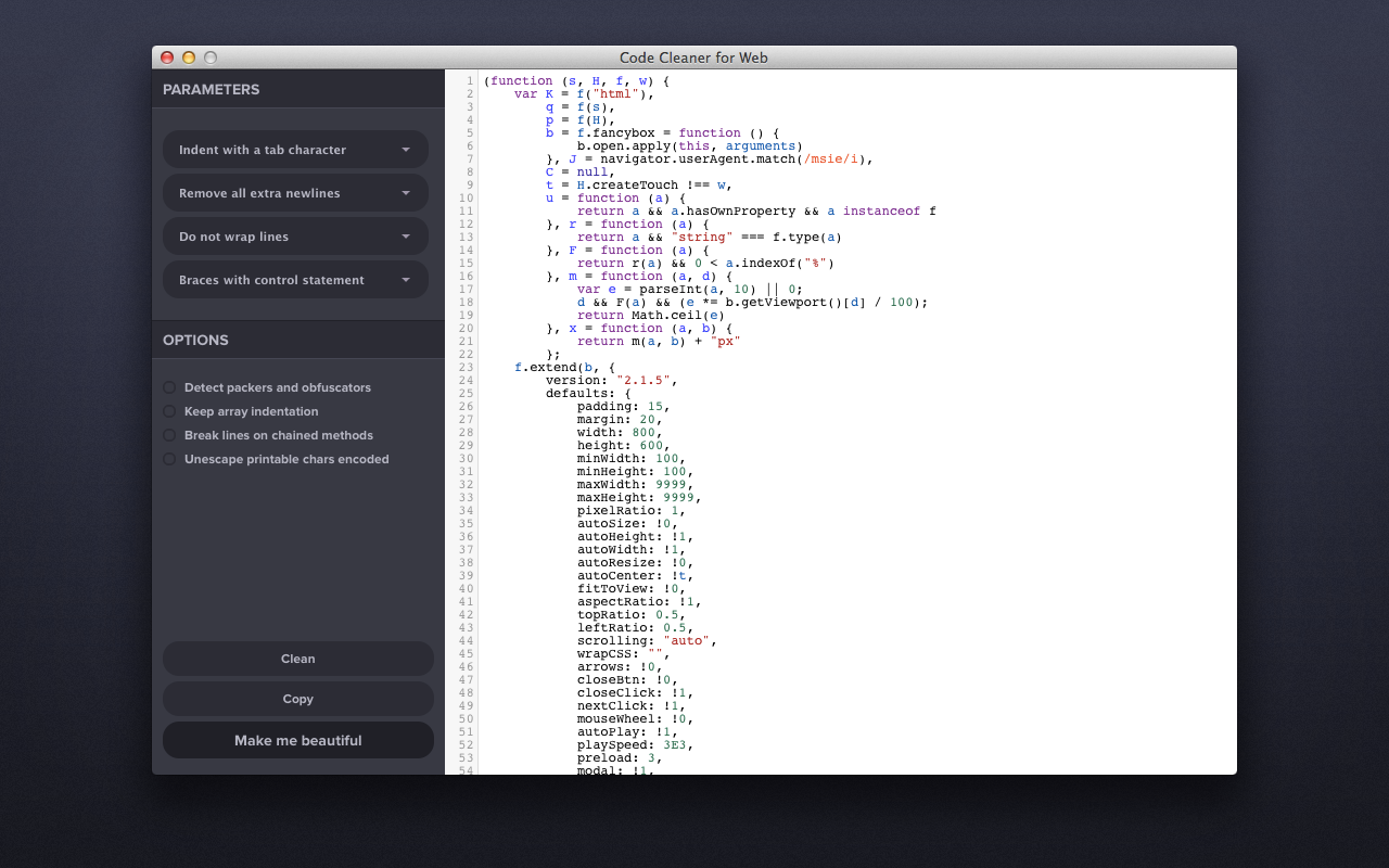 Code Cleaner for Web (HTML, CSS and JavaScript) by ilovemypony | CodeCanyon