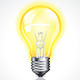 Glowing Lightbulb Vector Illustration, Vectors | GraphicRiver