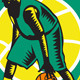Basketball Player Dribbling Ball Woodcut Shield, Vectors | GraphicRiver