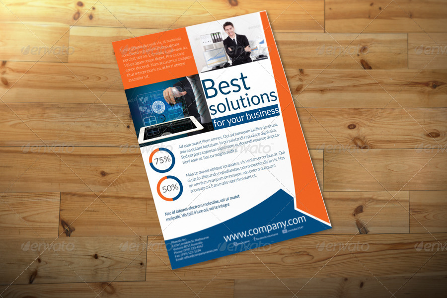 Business Solution Flyer, Print Templates | GraphicRiver