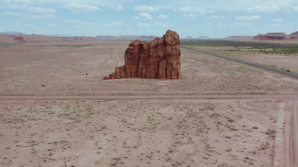 Standing Rock Formation Cliff in Rock Point, Navajo Reservation ...