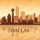 Dallas USA City Skyline Silhouettes Set, Vectors | GraphicRiver